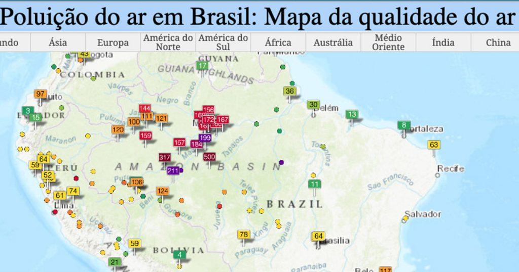 Qualidade do ar em Manaus na manha desta segunda-feira era a pior do ...